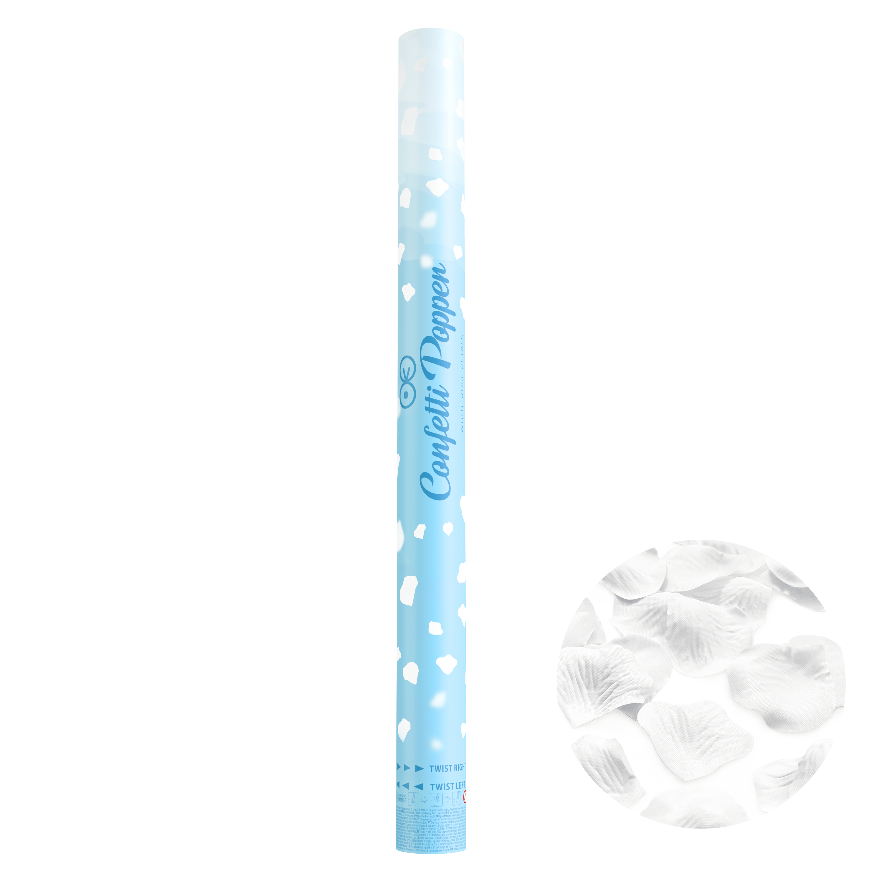 Konfetti płatki róż białe 60cm – Party Pal