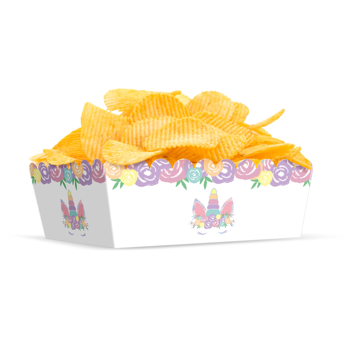 Chips box Unicorn 15x6cm 3pcs. – Party Pal
